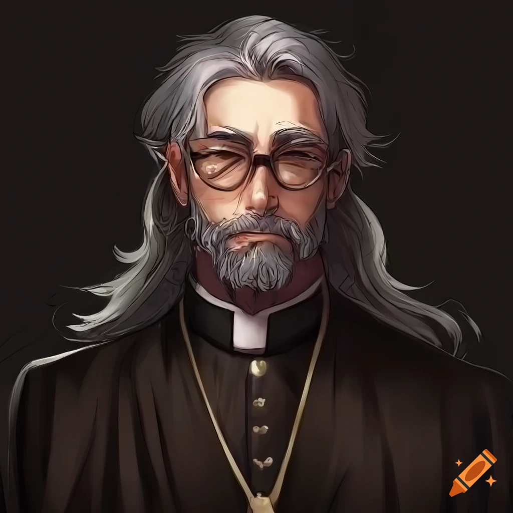 Older strict asian professor in high detail anime style on Craiyon