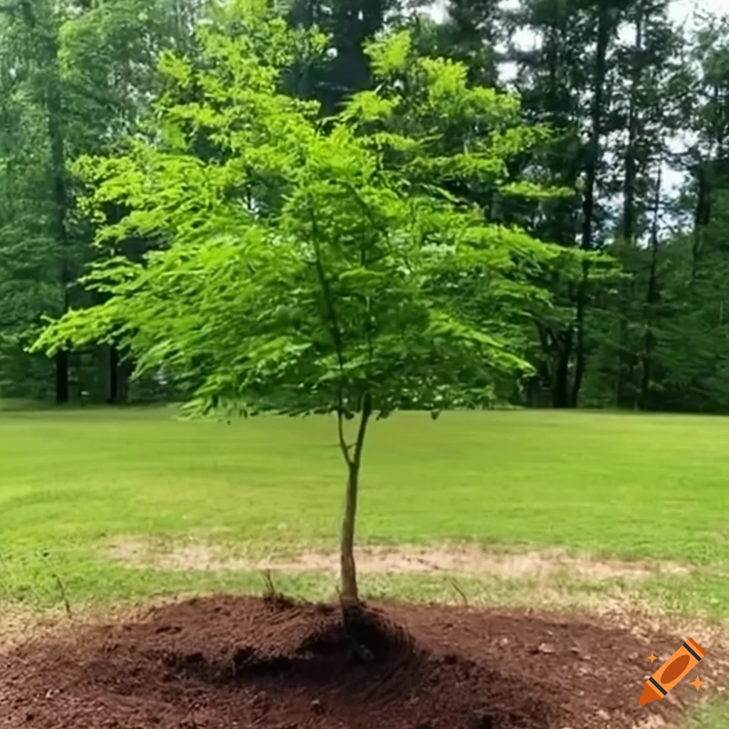 Image of a single tree planted on Craiyon