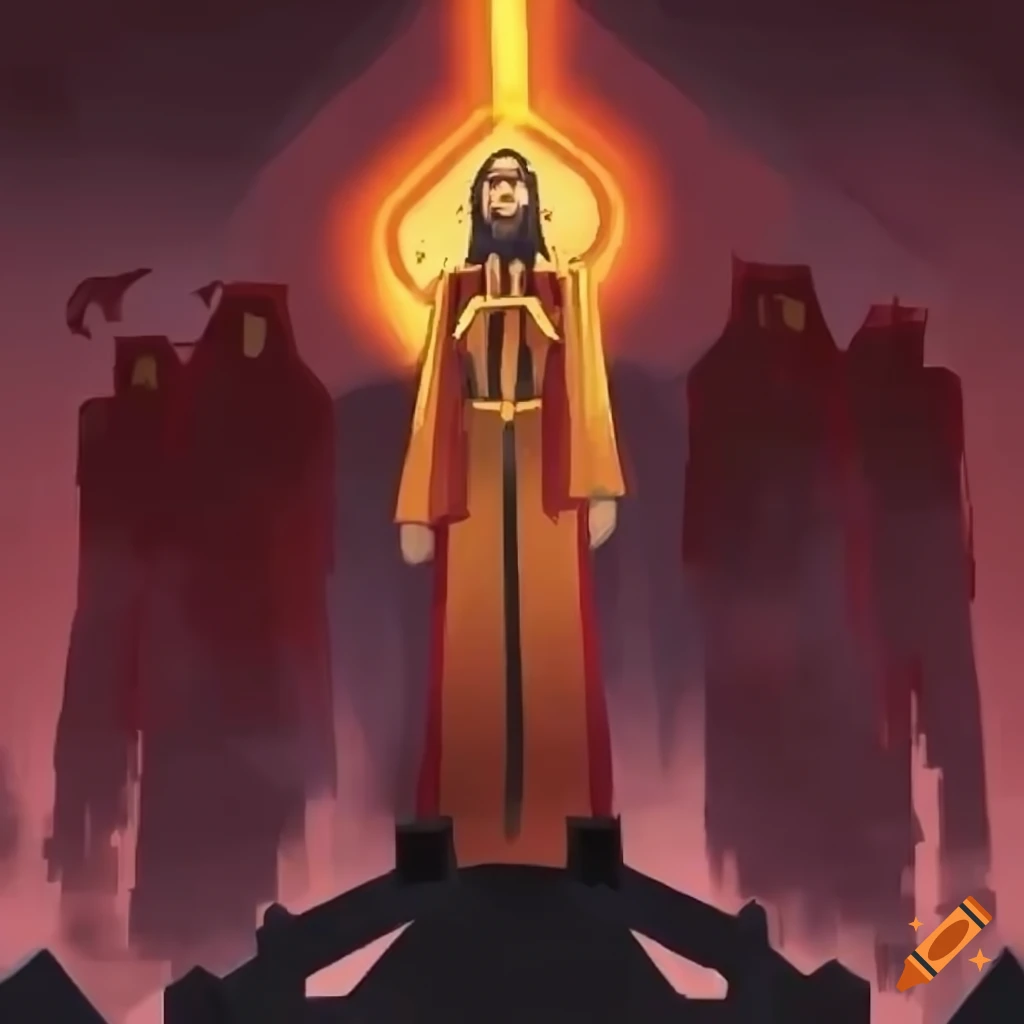 Ultrakill-style depiction of Jesus Prime on Craiyon
