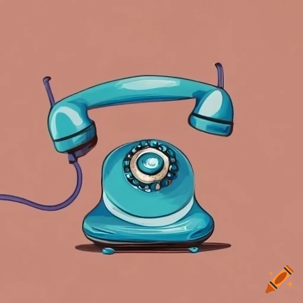 Artistic Depiction Of Colorful Wire Circle With Telephones