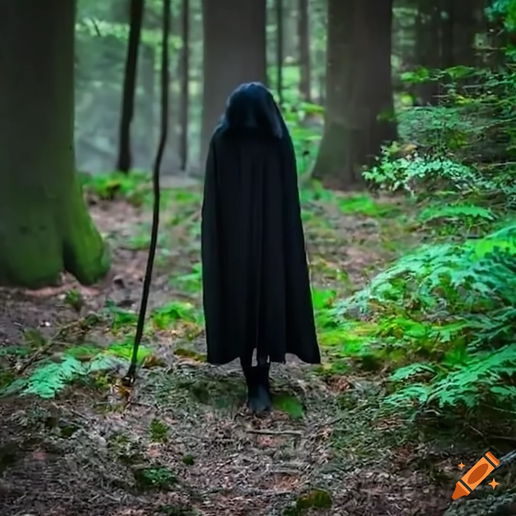 Black ghost in the woods on Craiyon