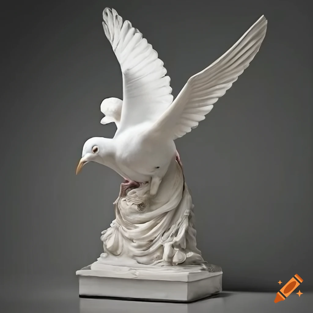 White bird sculpture by antonio canova on Craiyon