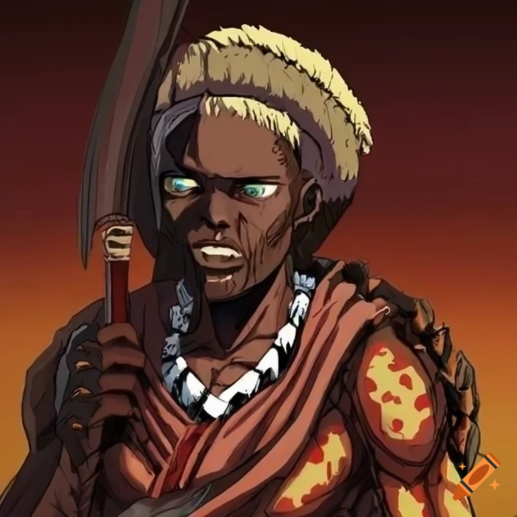 Australian aboriginal superhero with shield and boomerang on Craiyon