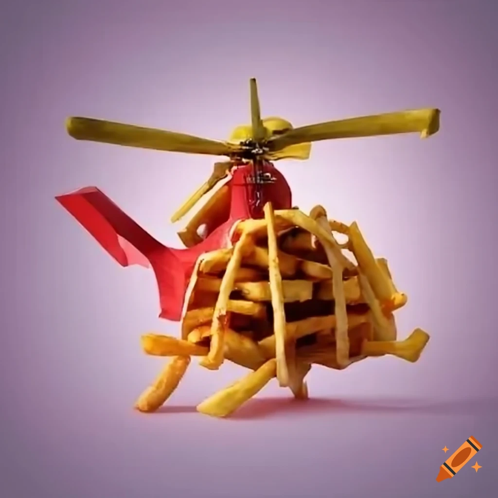 Army of french fries in a peanut butter ocean with acid grape jelly ...