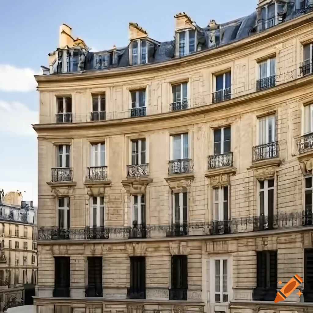 Photorealistic neoclassical townhouse in paris on Craiyon