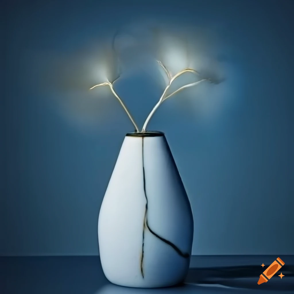 Window with a vase and a curtain gently moving on Craiyon