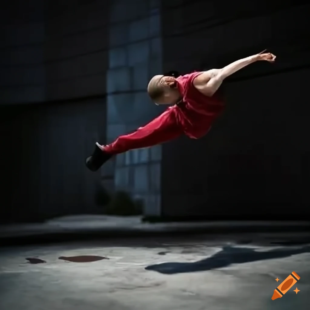 Challenging parkour on Craiyon