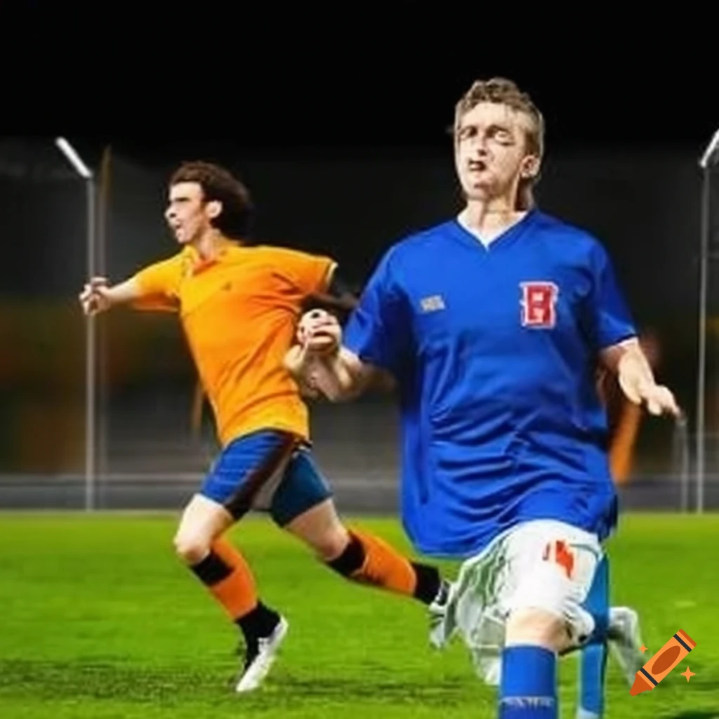 Image depicting football players striving to win on Craiyon