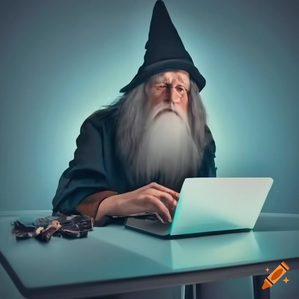 Wizard installing software on a laptop with cds nearby