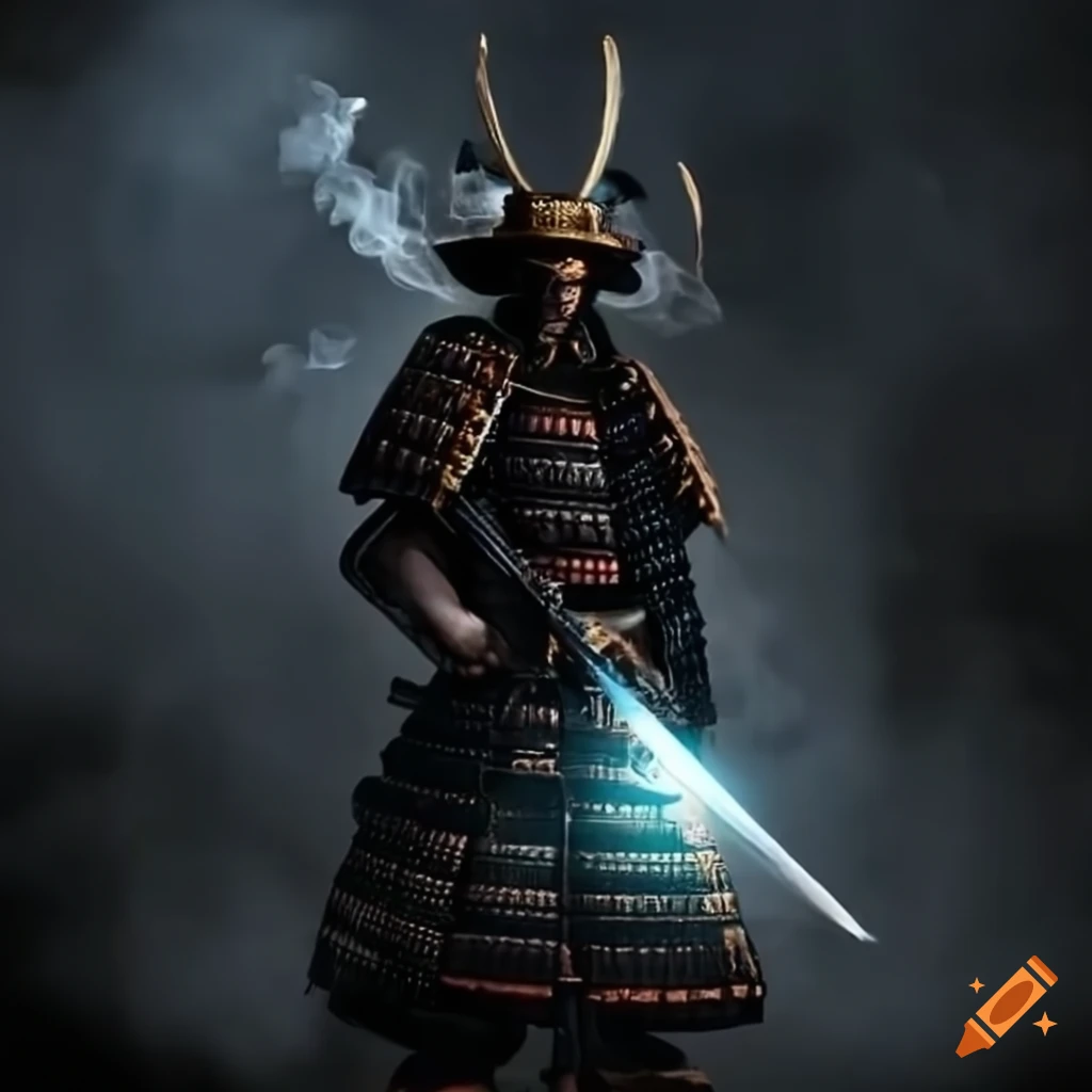 Image of a samurai wielding a katana on Craiyon
