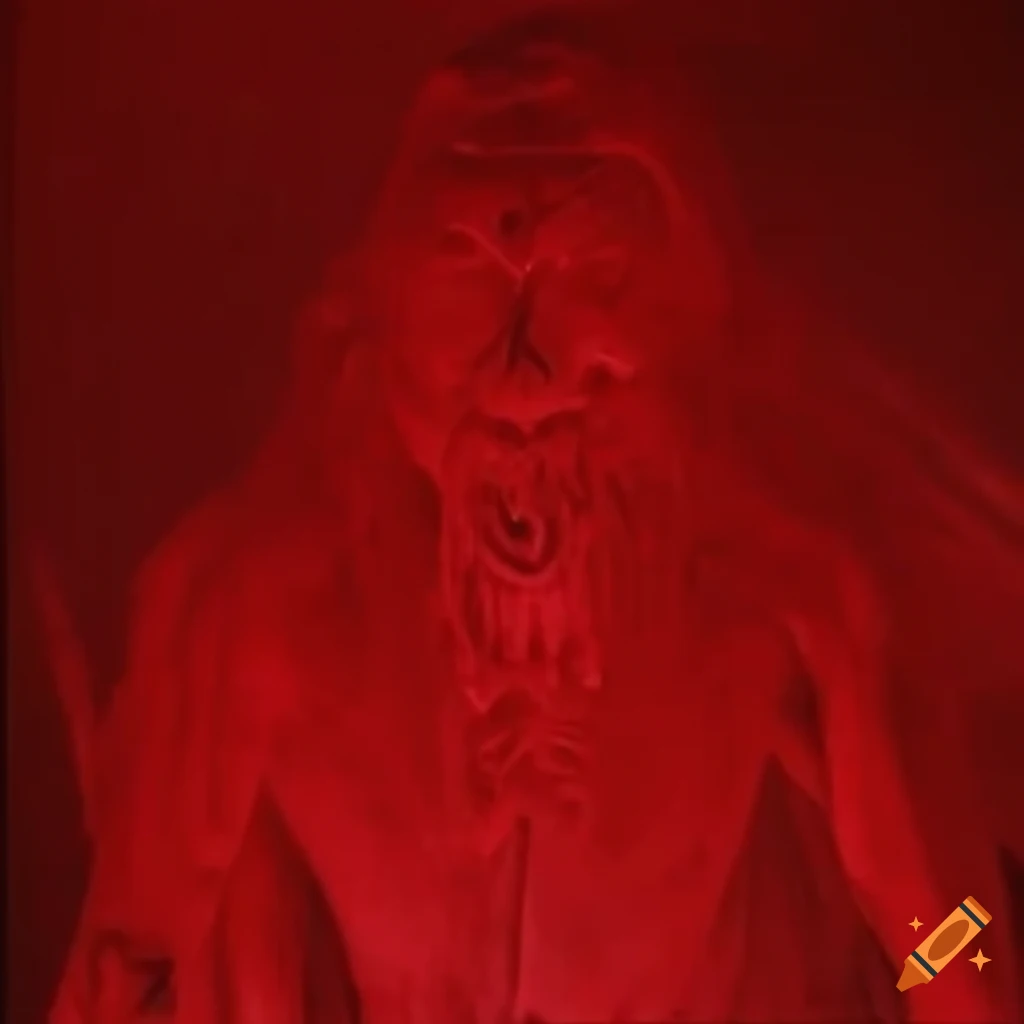 Malicious ghost with a wide grin and sharp teeth on Craiyon