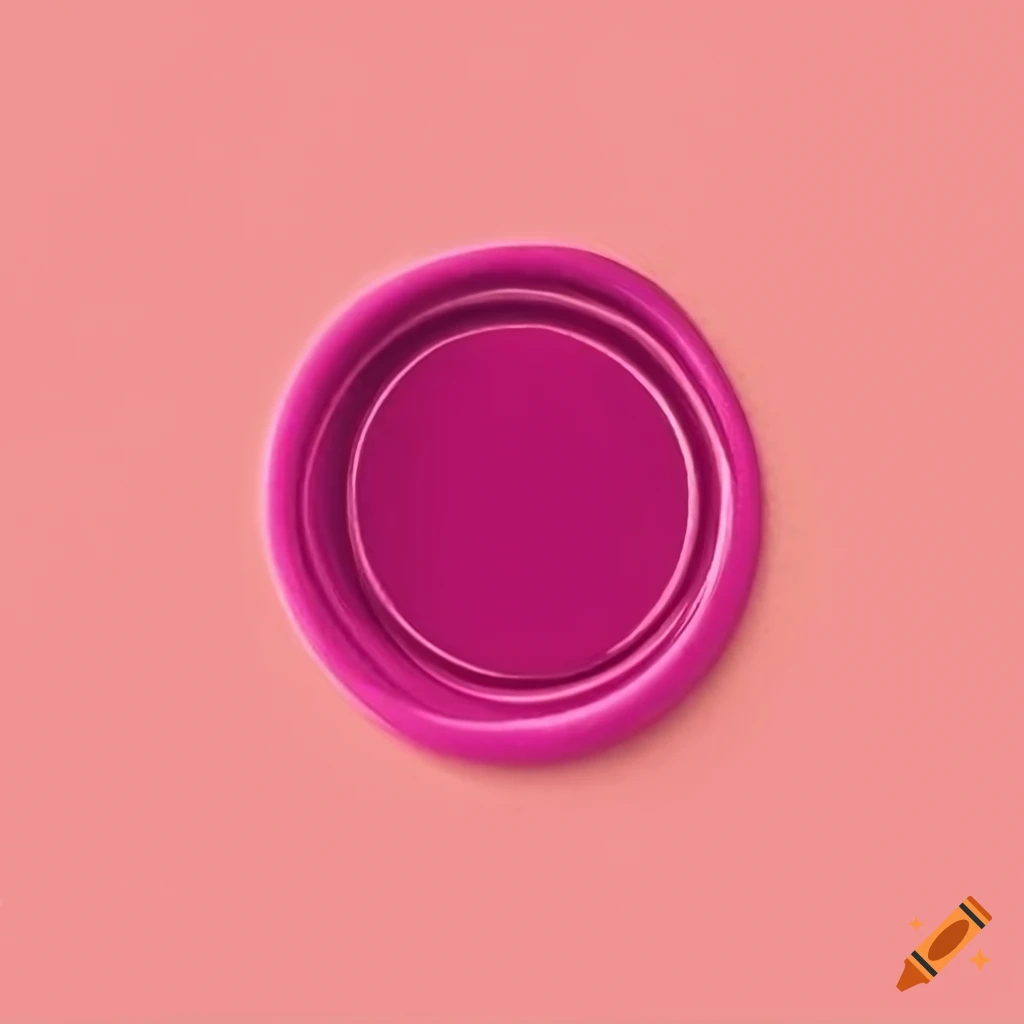 Elegant pink diamond wax seal drawing on Craiyon