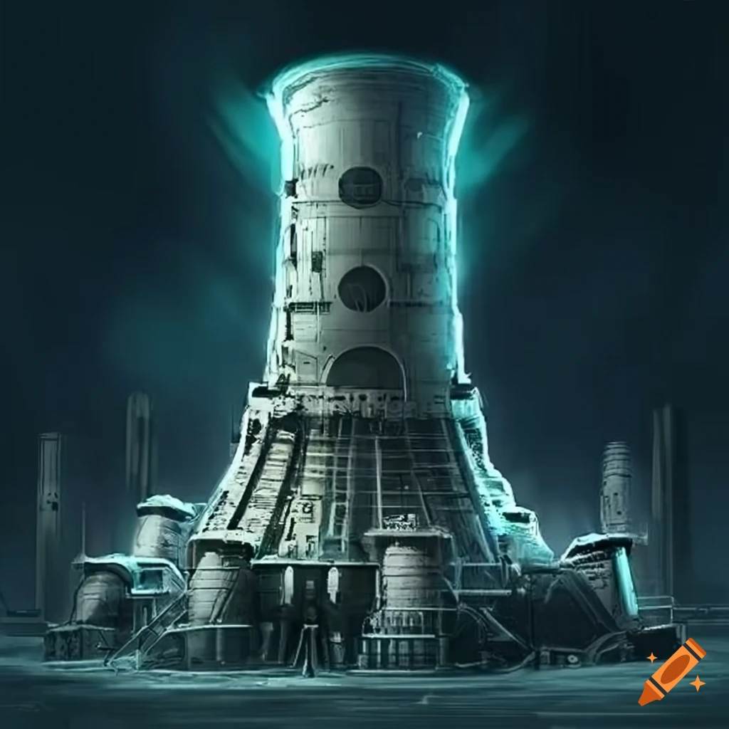 Highly detailed concept art of a nuclear reactor on Craiyon