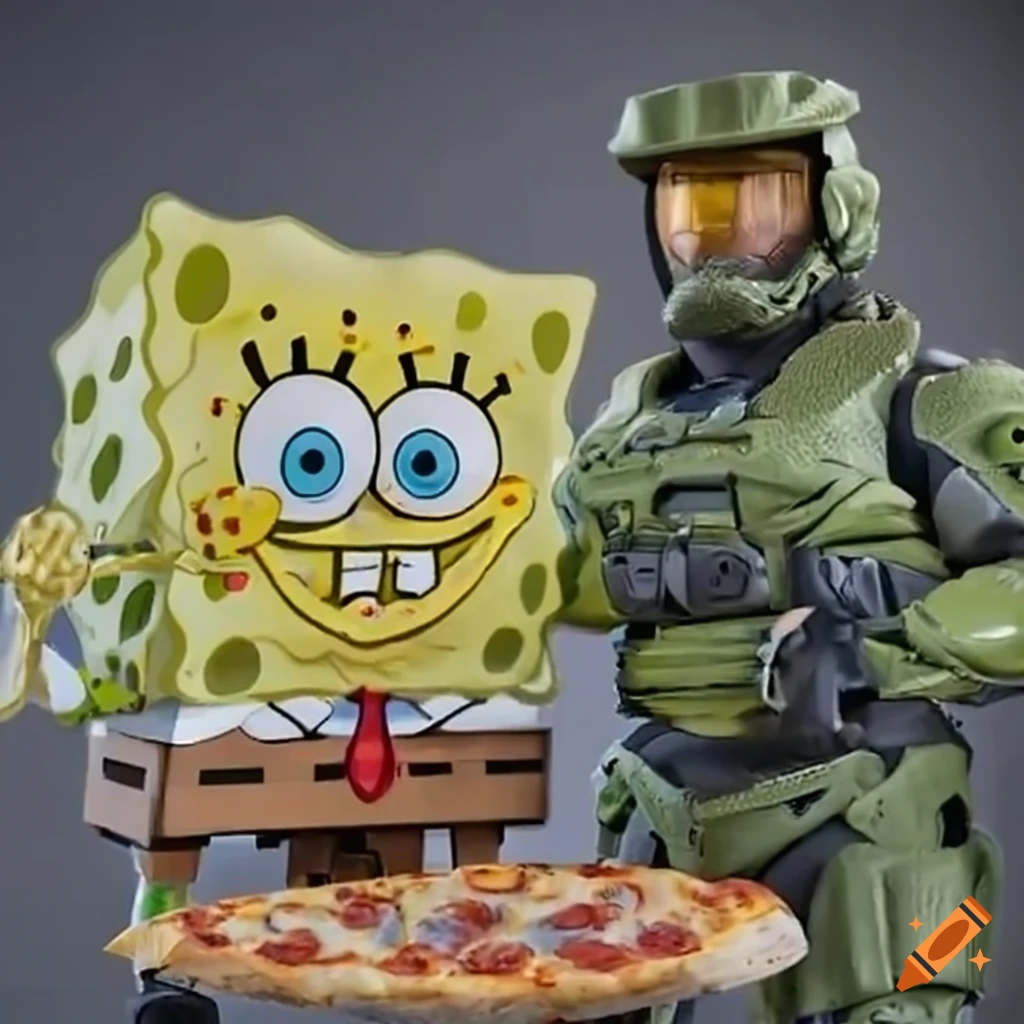 Mario and doom slayer fighting monsters together in a hellish landscape ...