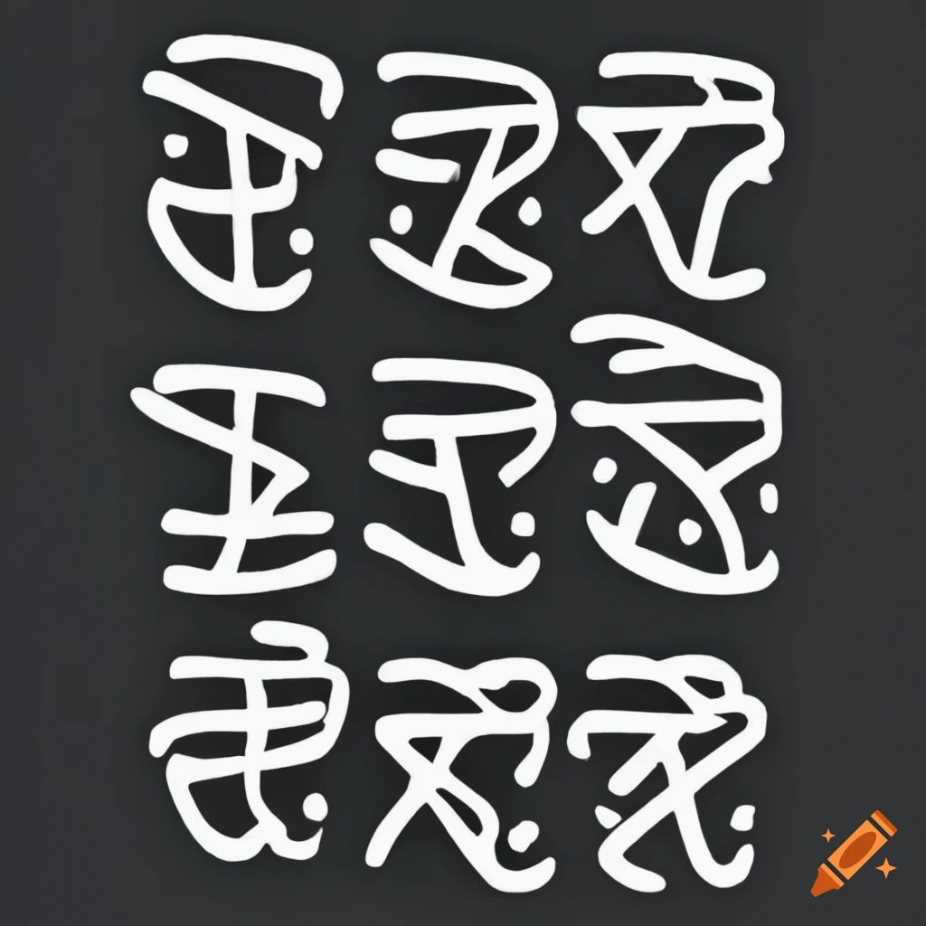 Random symbols and icons on Craiyon