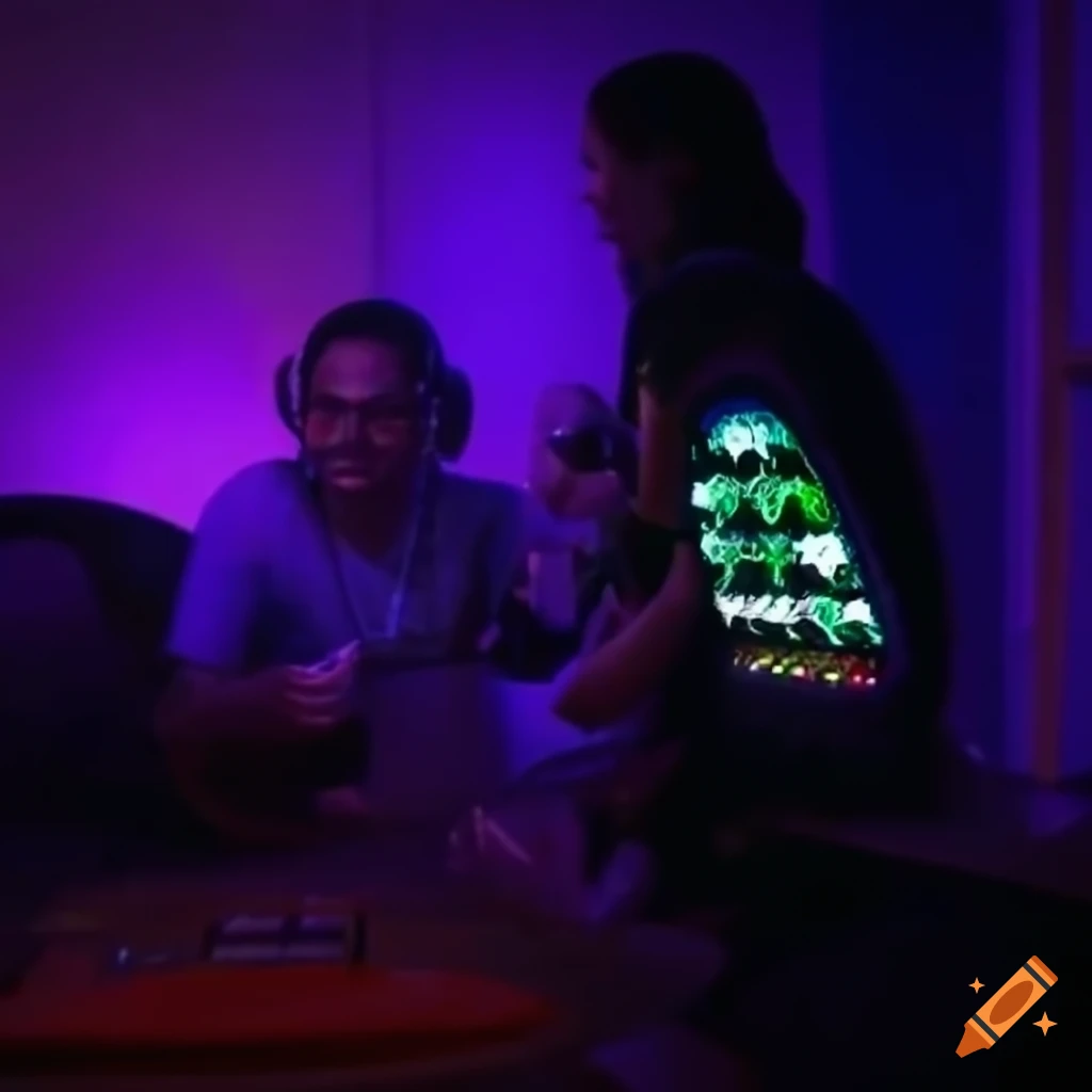 Image of a late-night gaming session on Craiyon