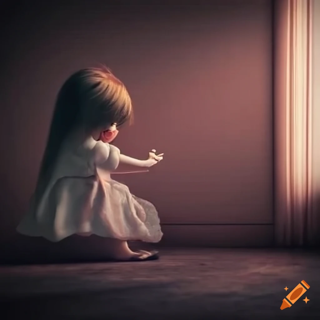 Image of a lonely doll in an empty room