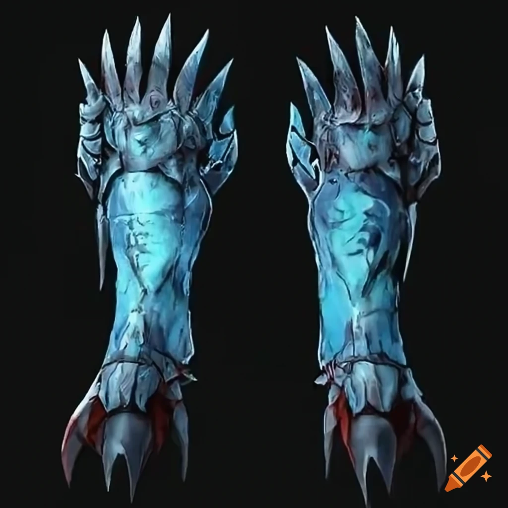 Image of demonic ice gauntlets on Craiyon