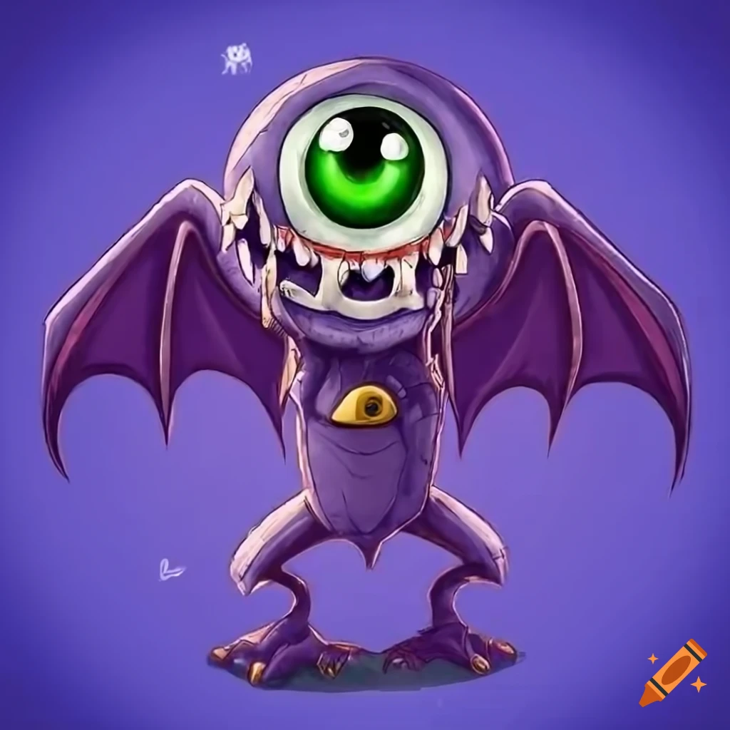 Dragon quest inspired monster drawing on Craiyon