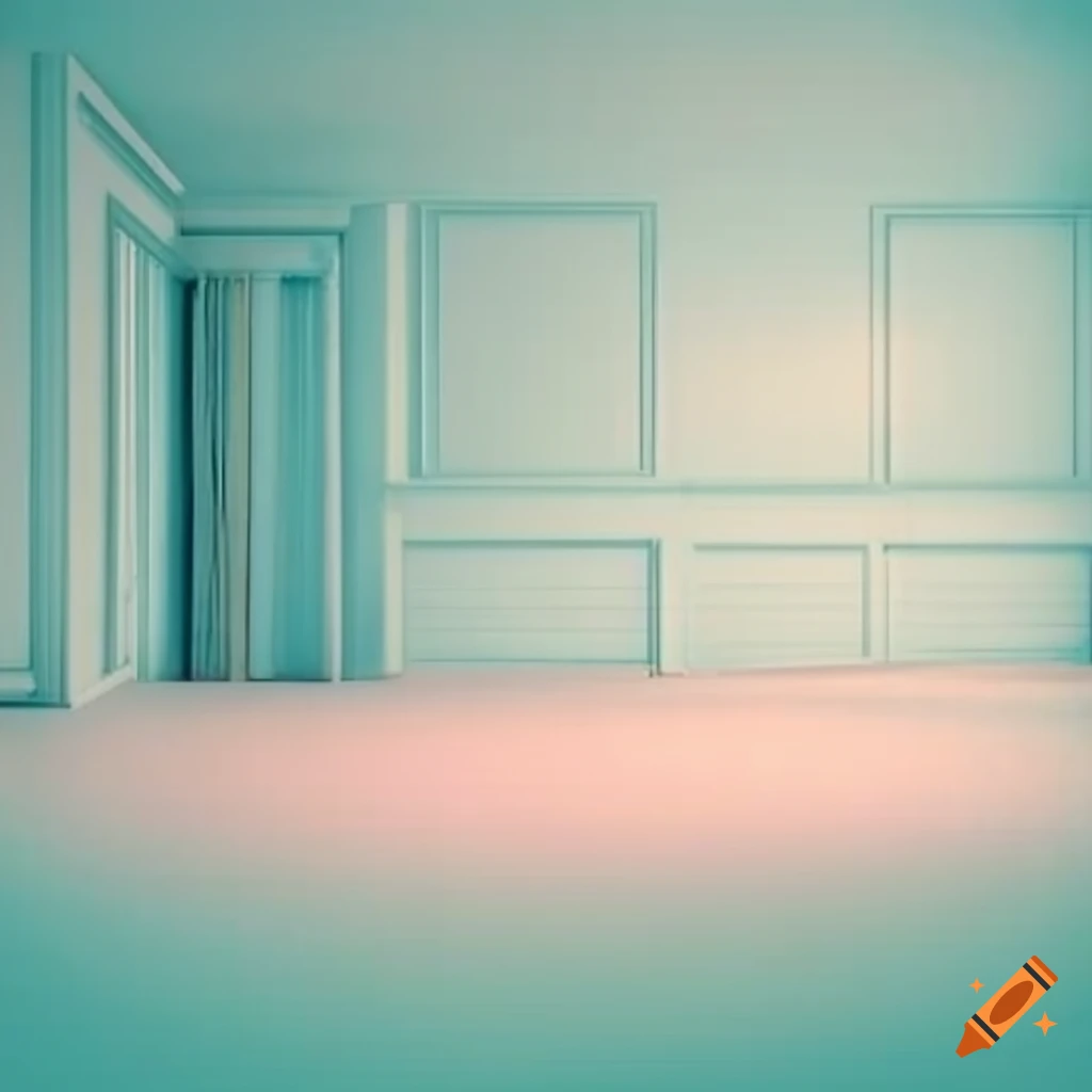 Pastel colored empty rooms on Craiyon