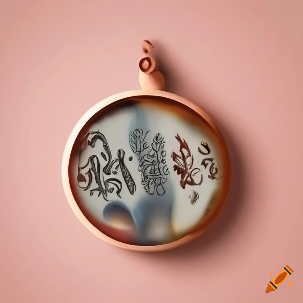 Elegant calligraphy badge with heartfelt message