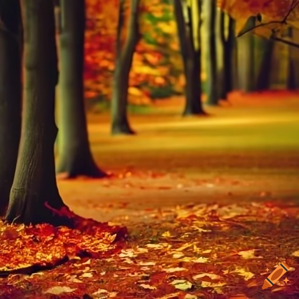 Autumn foliage in a forest