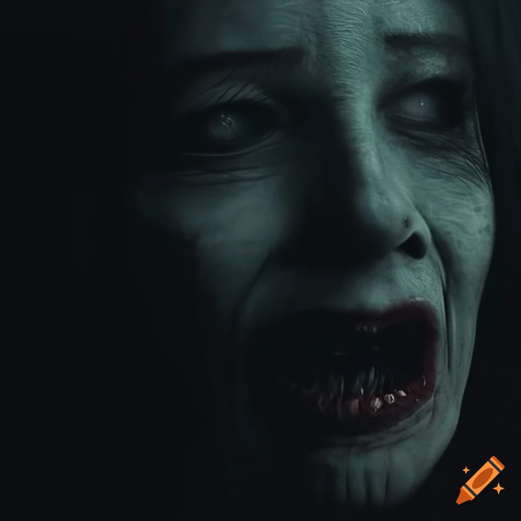 Eerie tall humanoid creature with tree-like roots staring into the ...