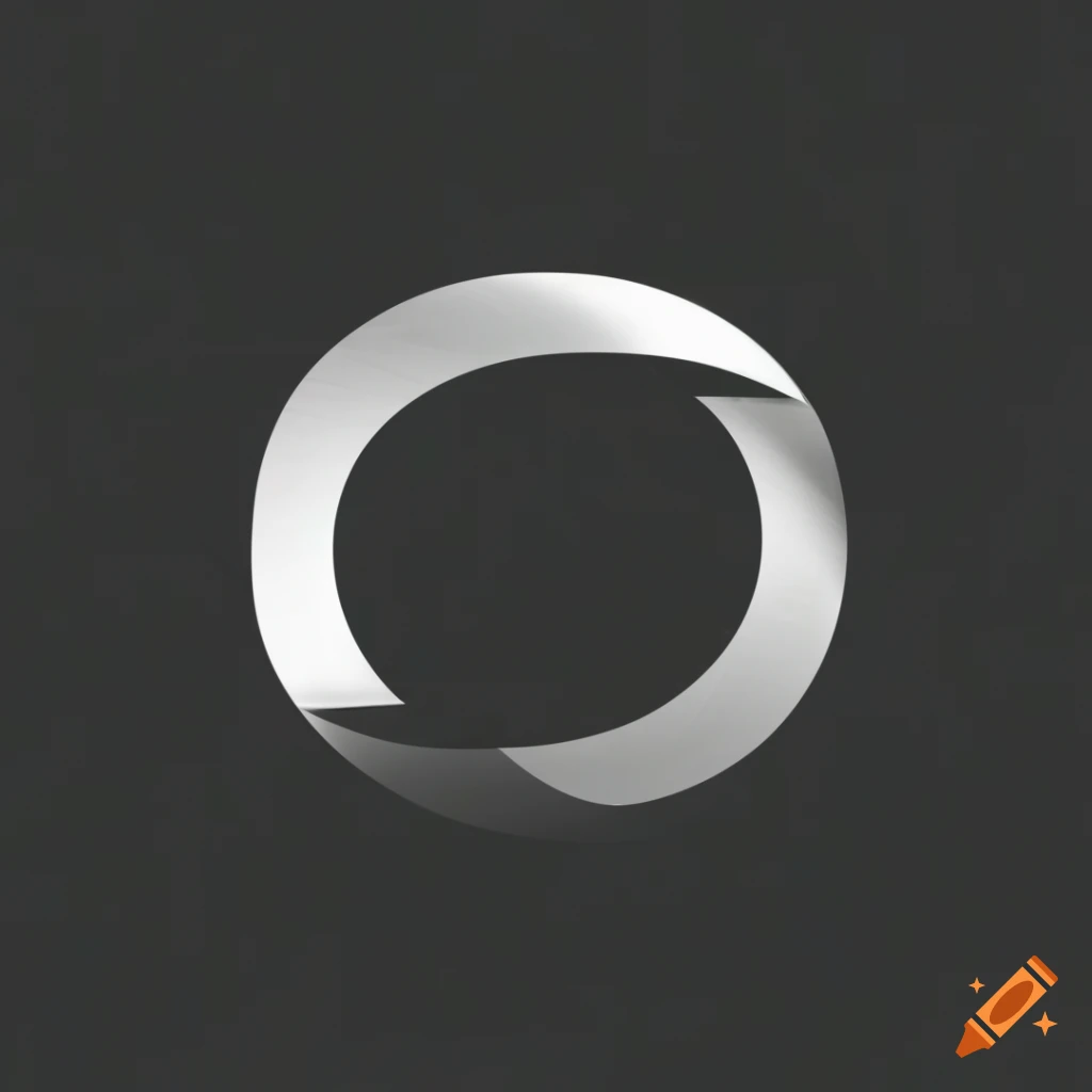 Circular greyscale logo on plain background on Craiyon