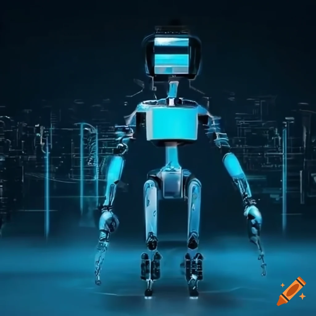 Futuristic robot guarding an electricity grid on Craiyon