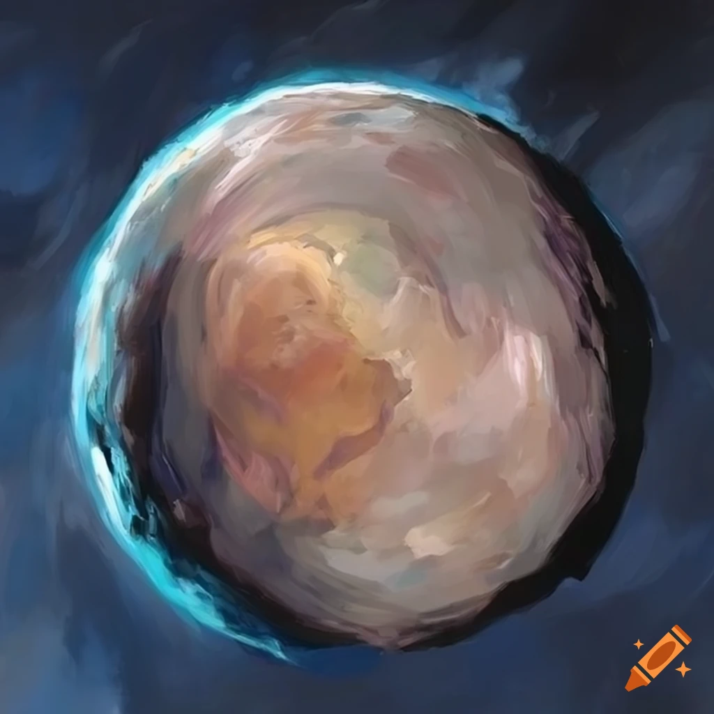 Impressionist artwork of the mining planet ceres
