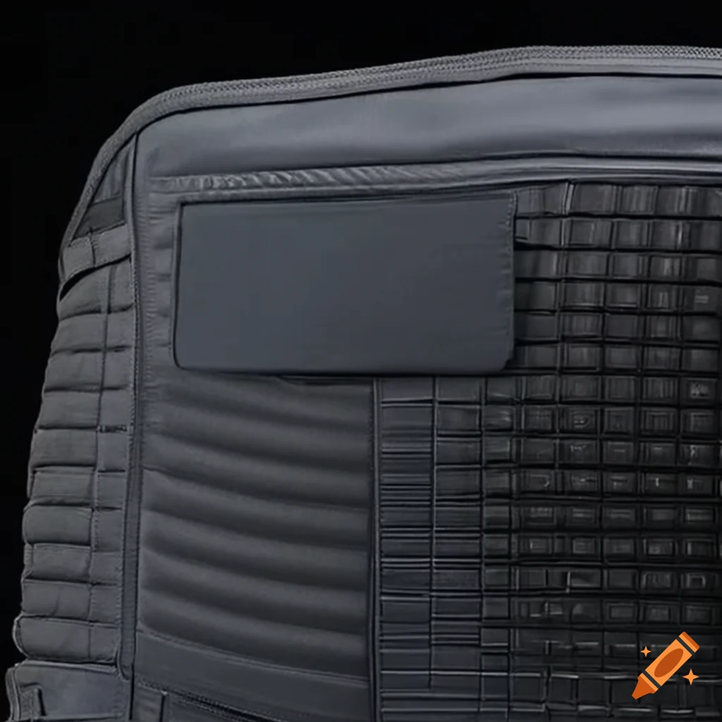 Close-up of a futuristic bulletproof jacket on Craiyon