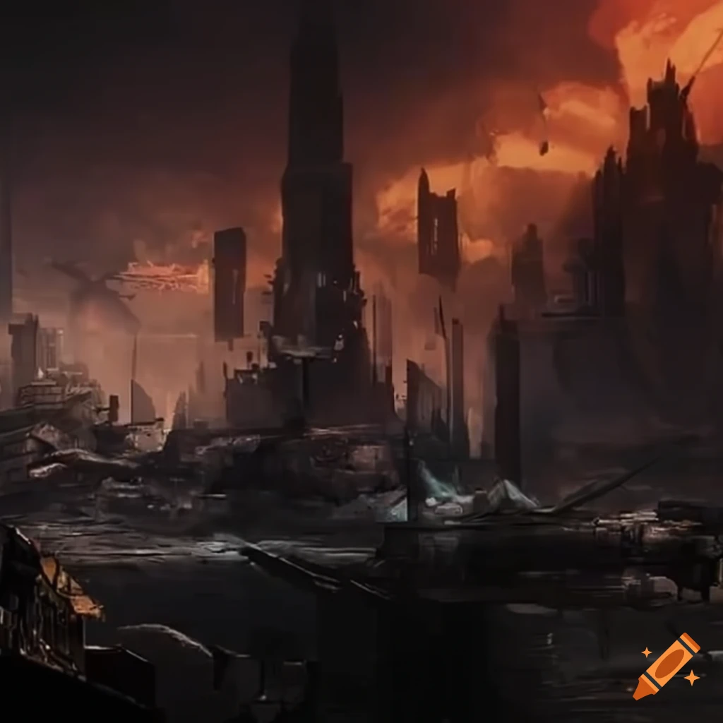 Hive city from warhammer 40k on Craiyon