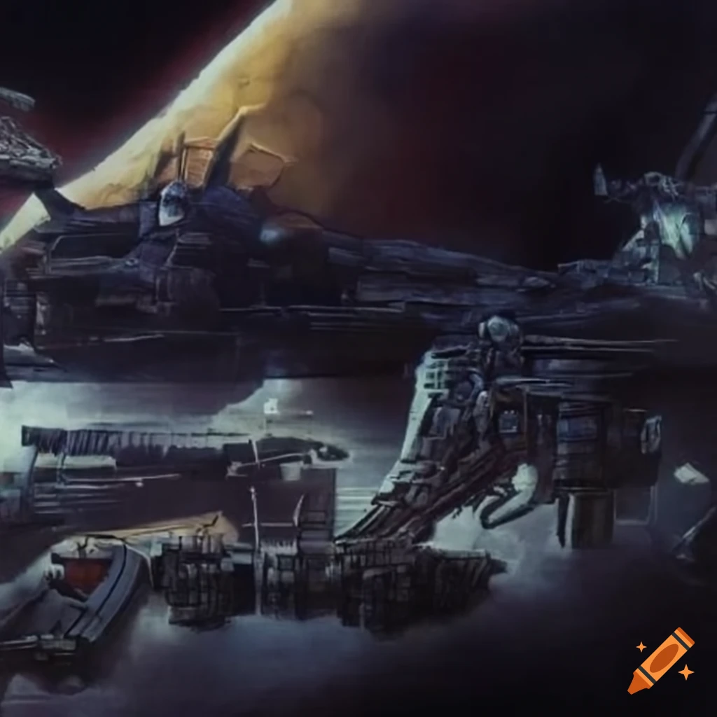 Concept art by chris foss on Craiyon