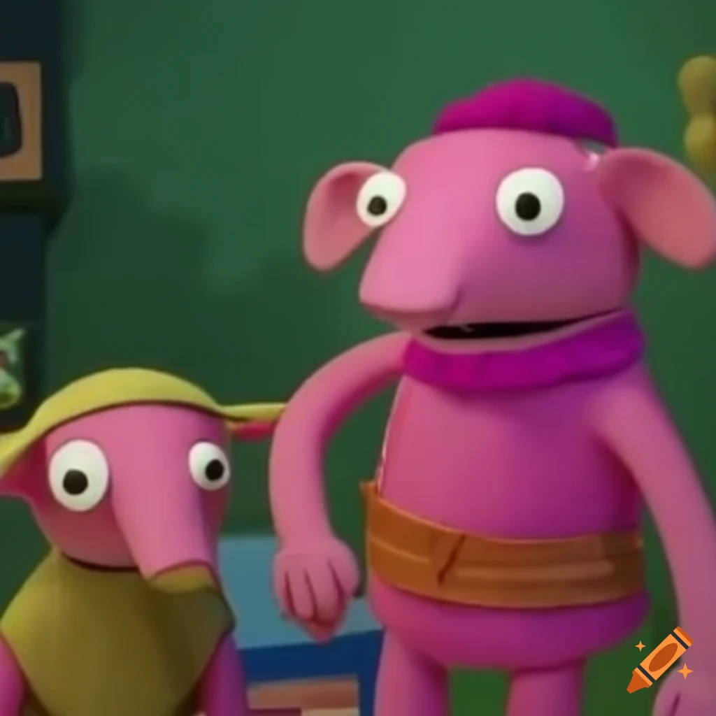 The clangers animated series logo on Craiyon