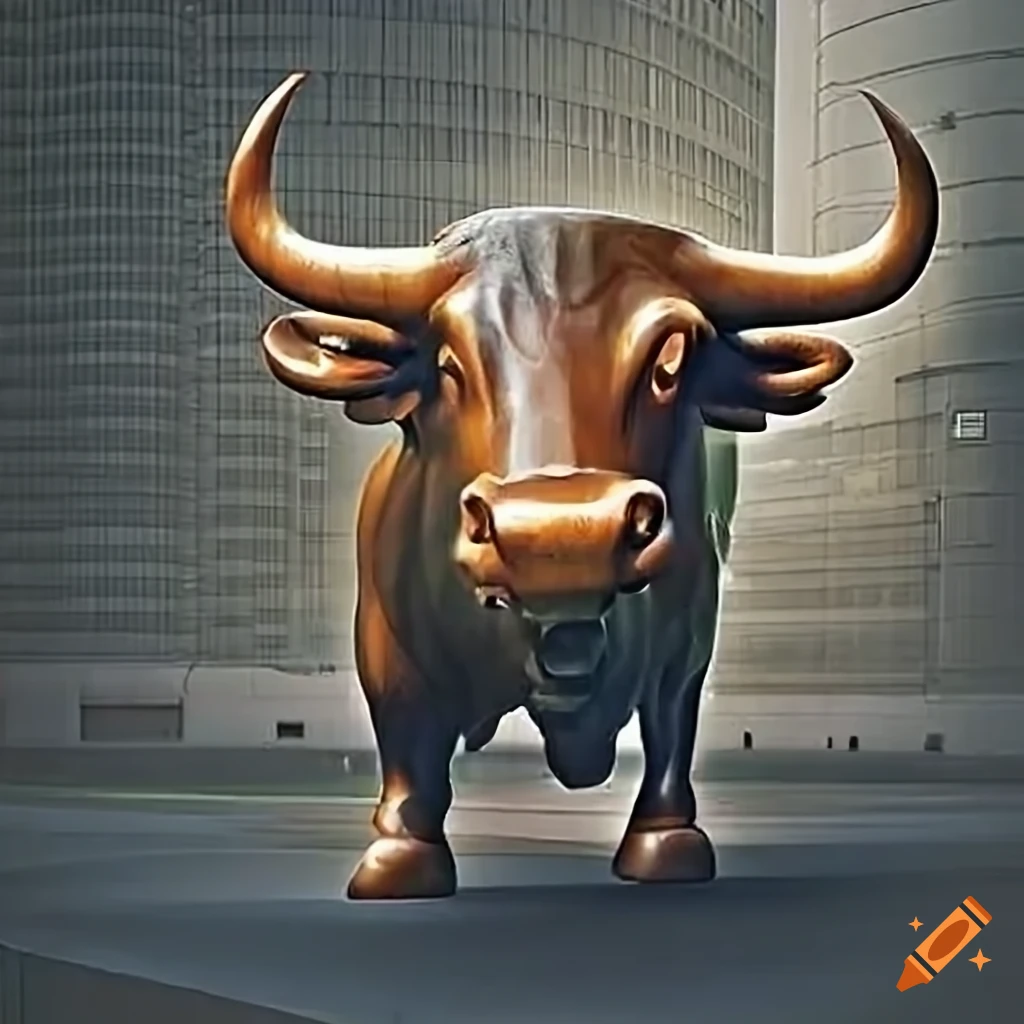 Image of the bull run on wall street on Craiyon