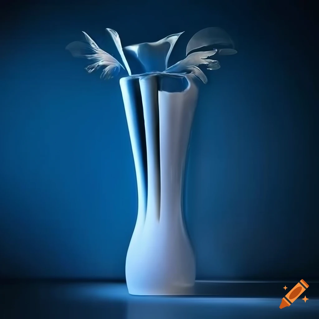 Photo of a beautifully lit art deco vase on Craiyon