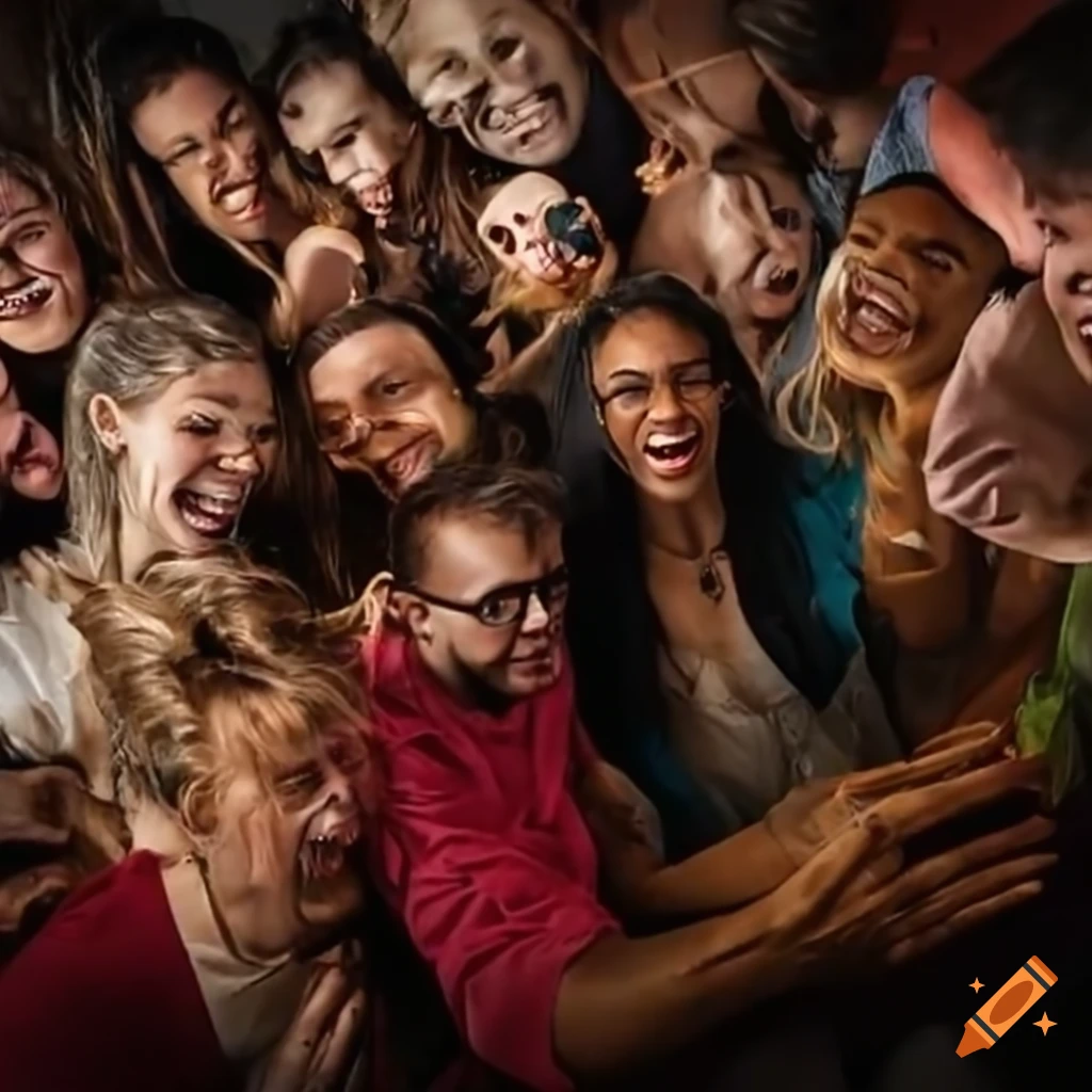 Three people dancing in a classroom on Craiyon