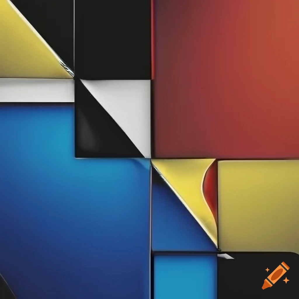 Aggressive abstract art of colorful tiles