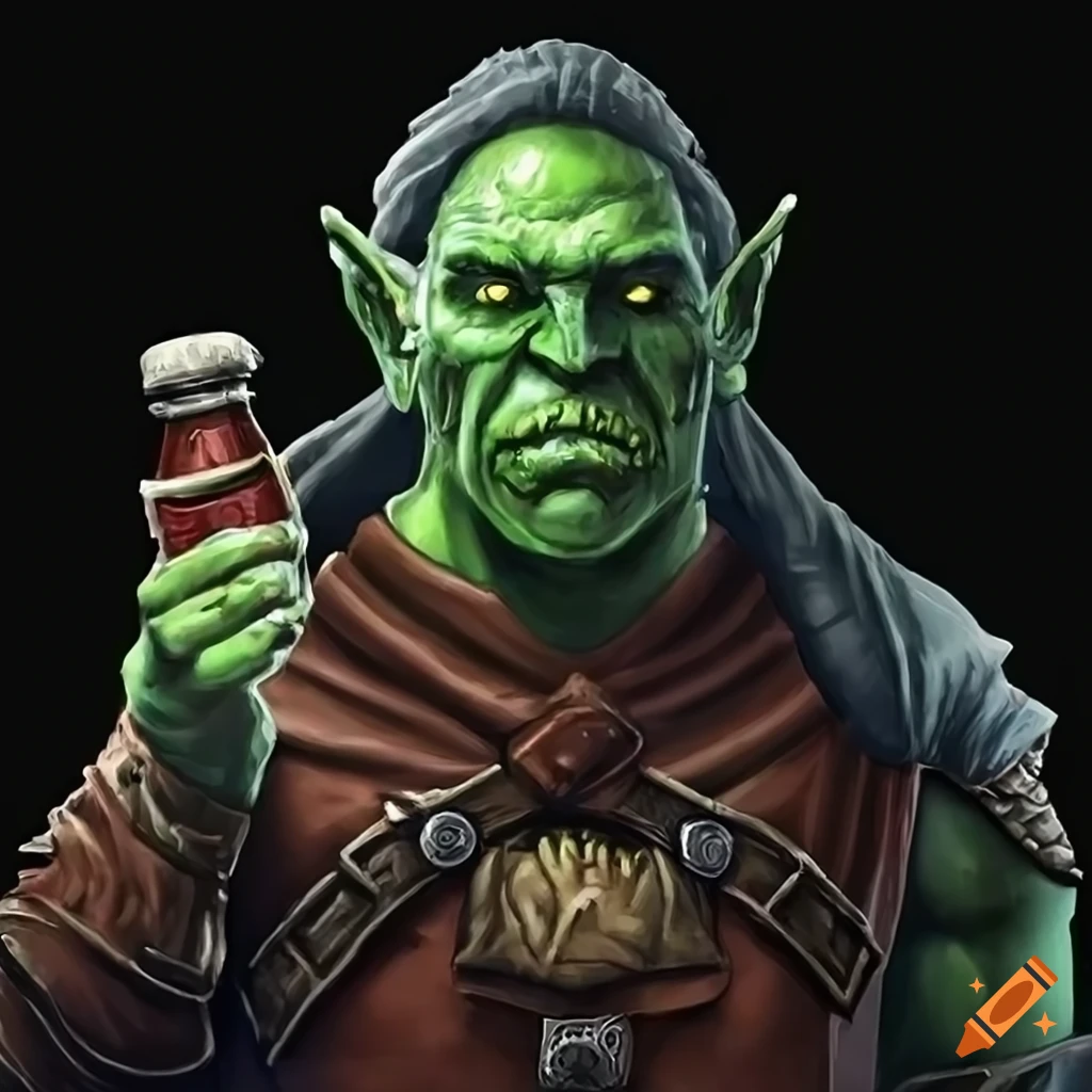 Half-orc half-human monk with black dreadlocks on Craiyon