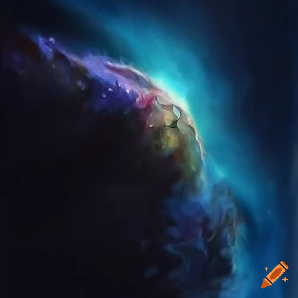 Beautiful painting of an aqua planet on Craiyon