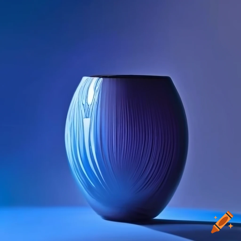 Art deco vase in dramatic lighting on Craiyon