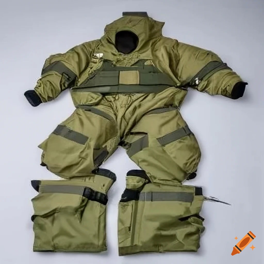 Detailed image of a full-length sapper suit on Craiyon