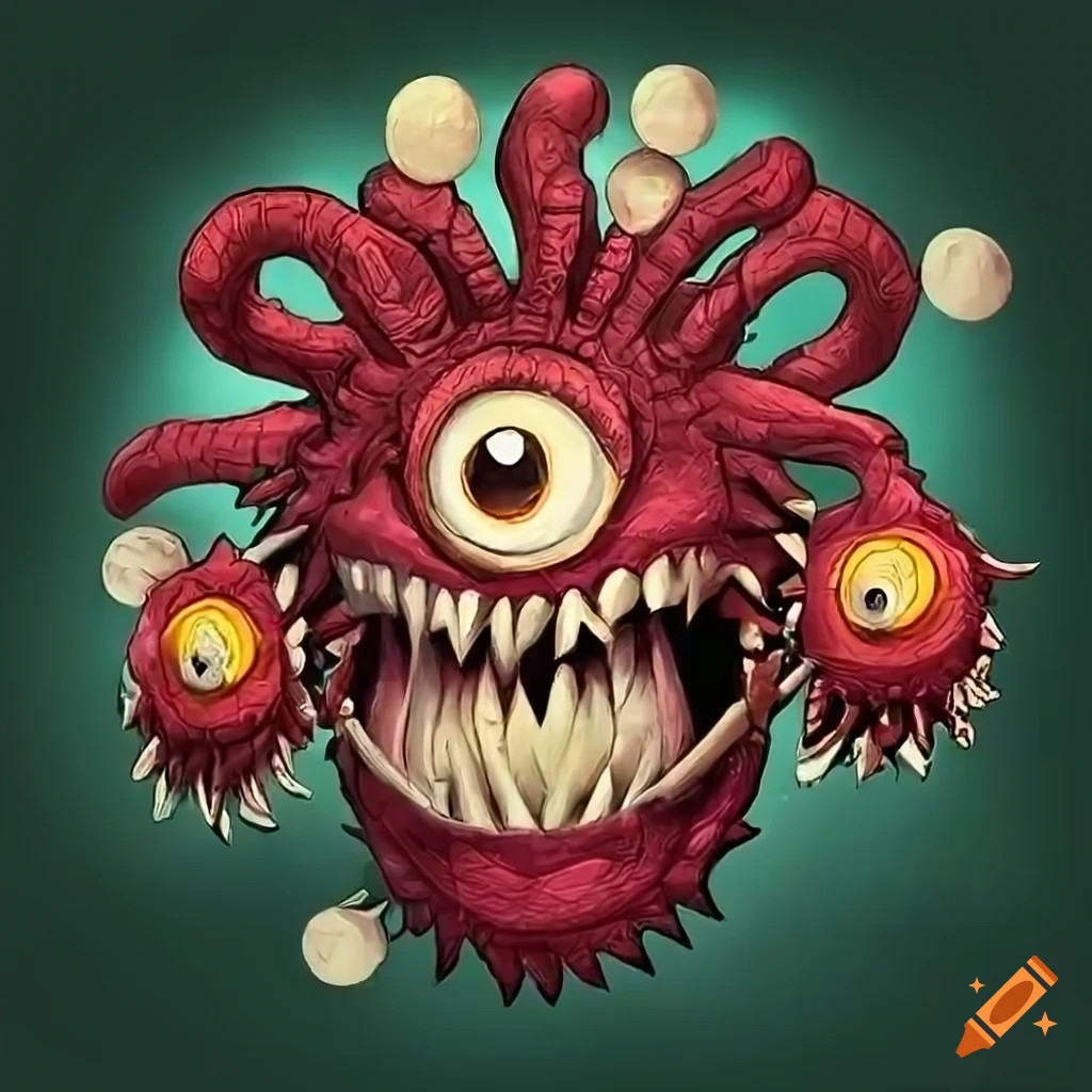 Disney pixar style beholder in an arrogant pose on Craiyon