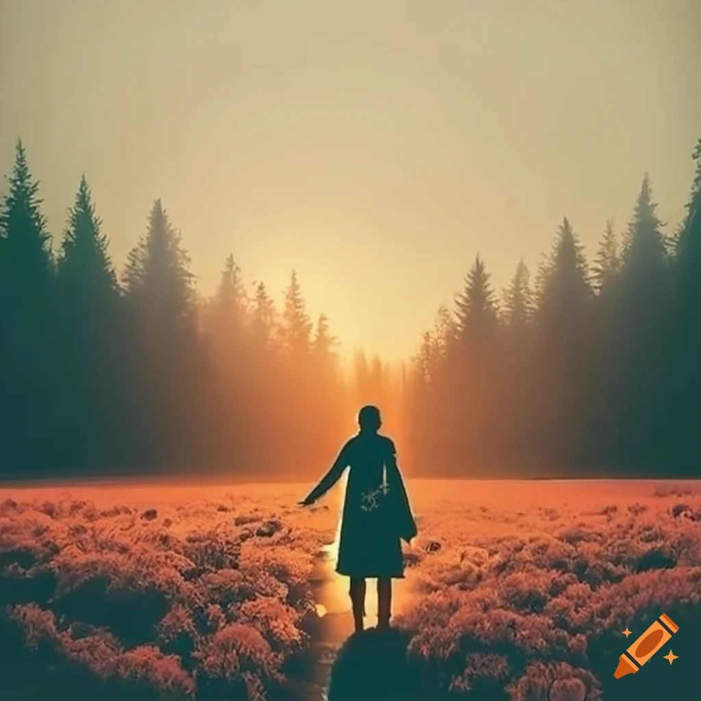 Helping hand in front of a beautiful landscape on Craiyon