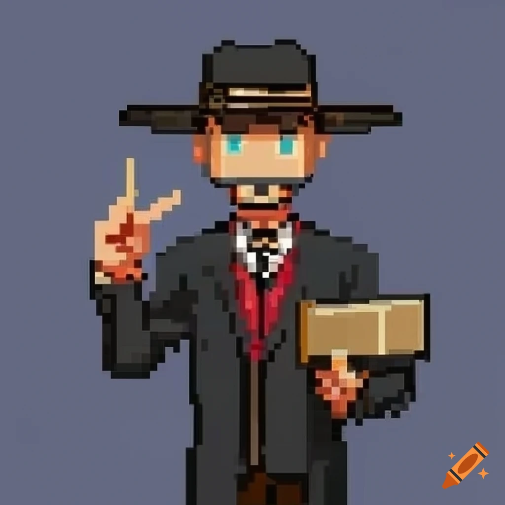 Sprite sheet of a cowboy on Craiyon