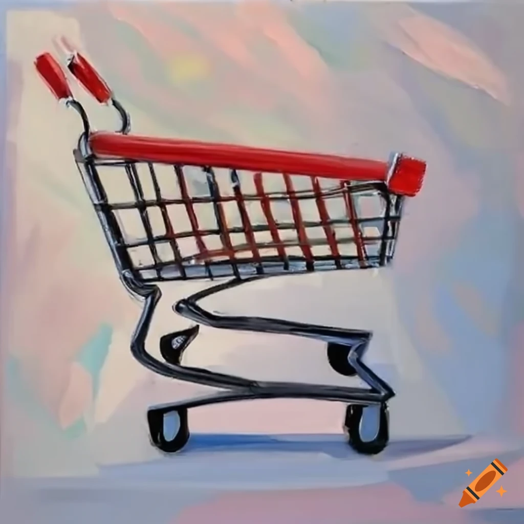 Automated shopping cart with sensors on Craiyon