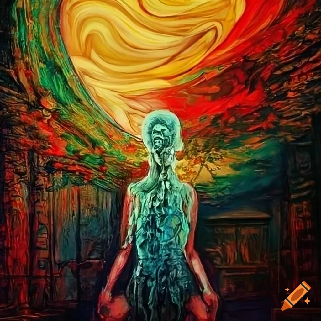 Artwork depicting ptsd manifestation on Craiyon