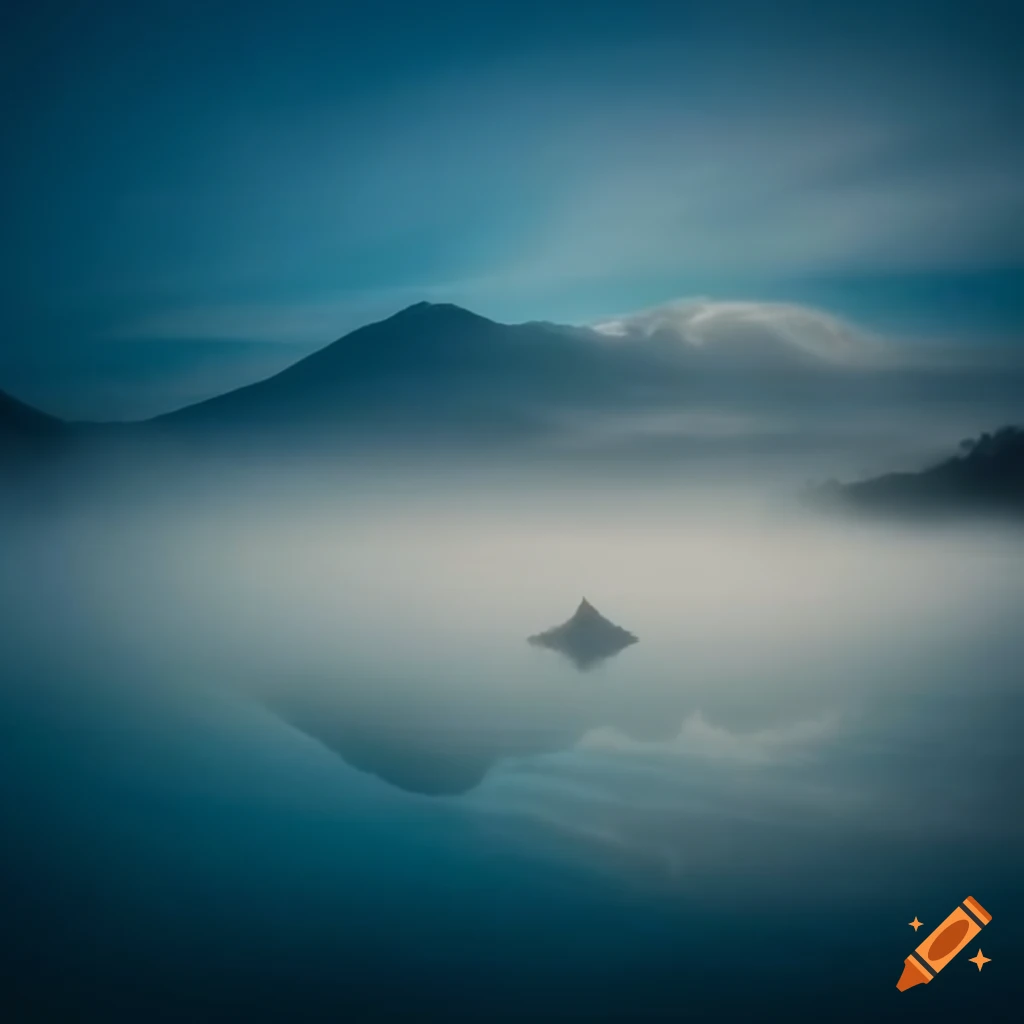 Mystical foggy scenery