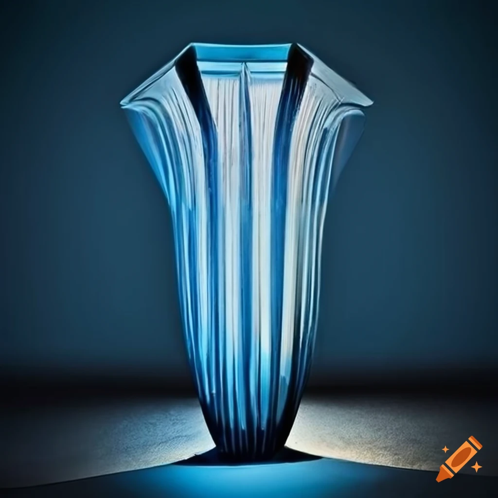 Photo of a dramatic lit art deco vase