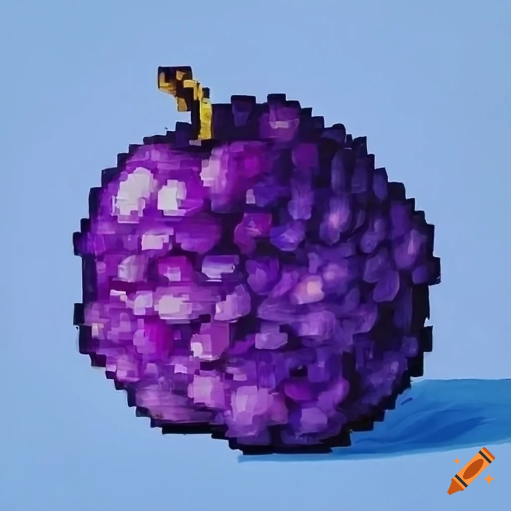 Blueberry pixel art illustration on Craiyon